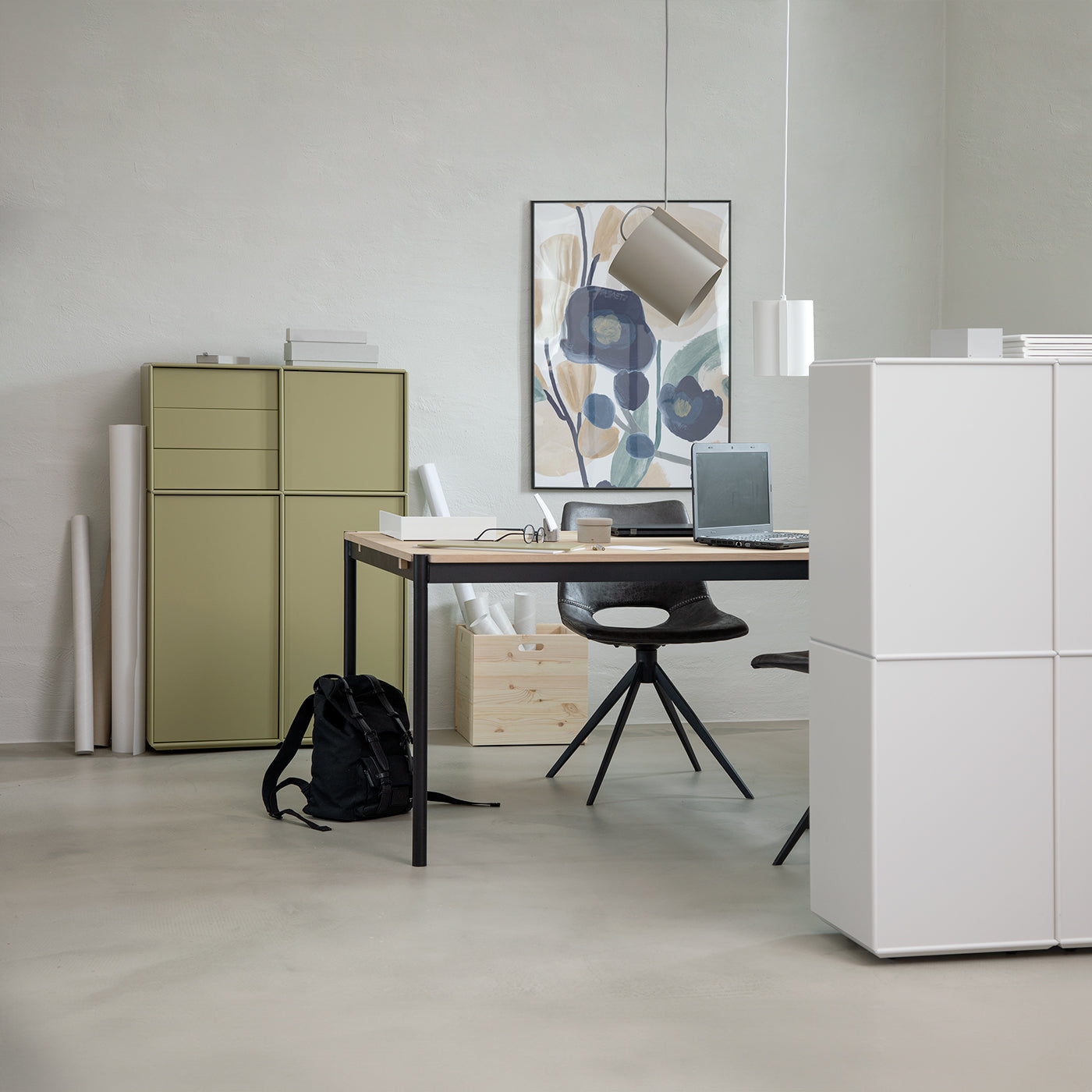 Chicago skab - Olive | 79x119 cm